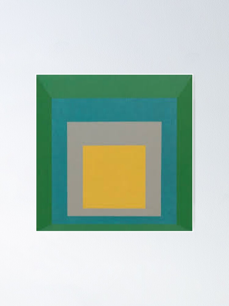 "josef albers Homage to the Square, yellow green blue Poster" Poster ...