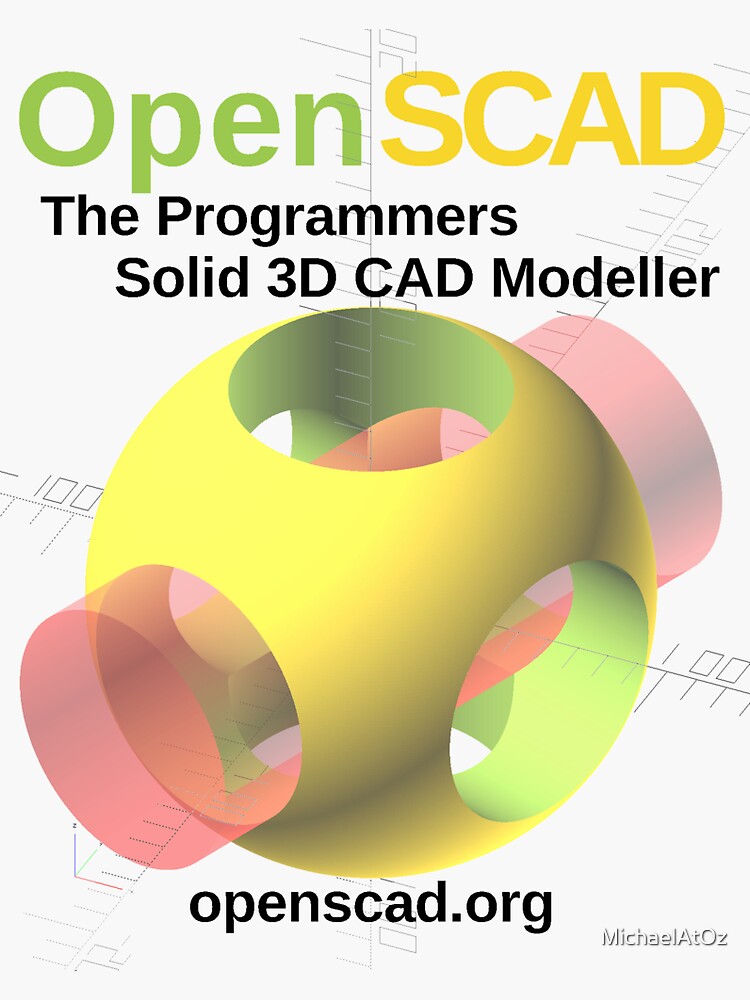 "OpenSCAD - the Lighter Side" Sticker for Sale by MichaelAtOz | Redbubble