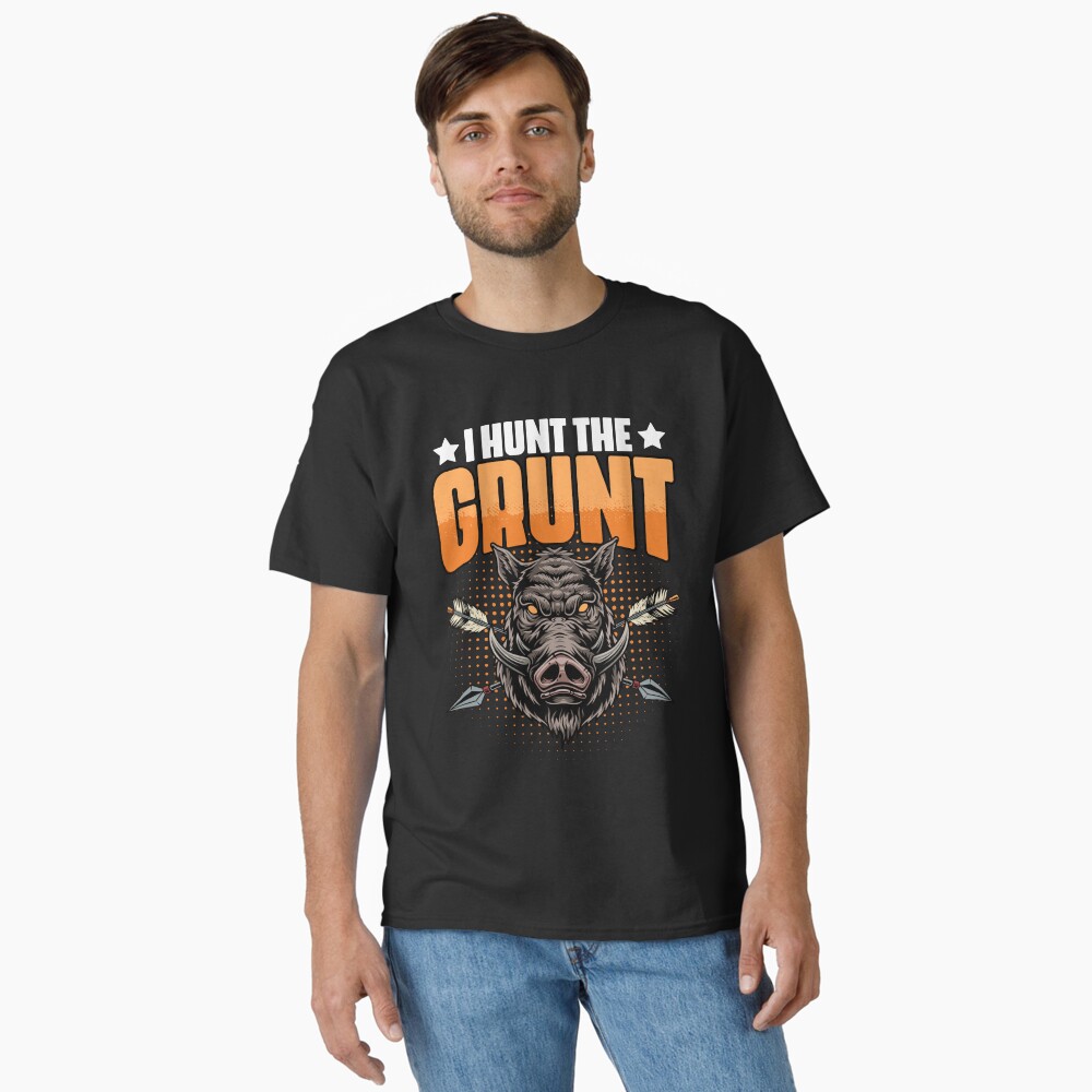 "Funny Grunt Hunting Humor For Grunting Hog Wild Boar Hunters" Sticker ...