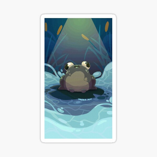 "Totally Normal Frog" Sticker for Sale by treblejeff | Redbubble