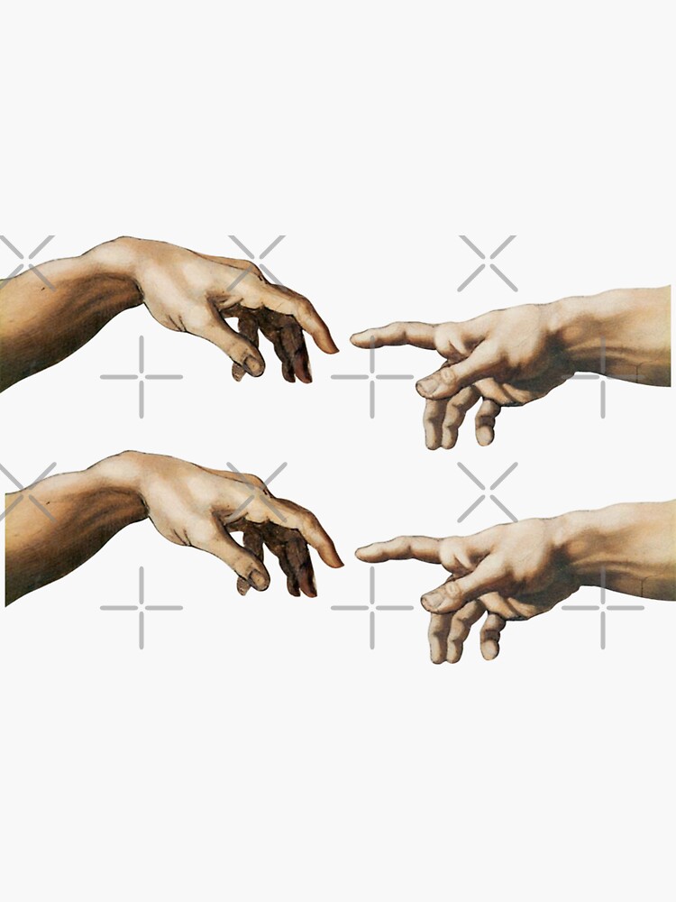 "Touch of God, The Creation of Adam, (close up), Michelangelo, 1510 ...