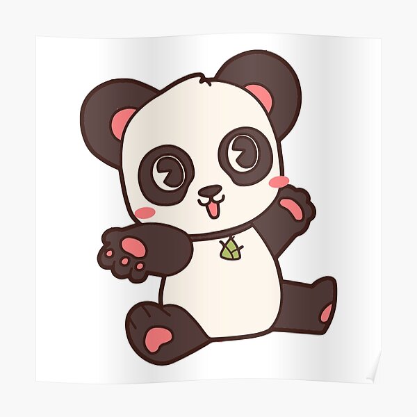 "cute panda" Poster for Sale by Hirohikoady | Redbubble
