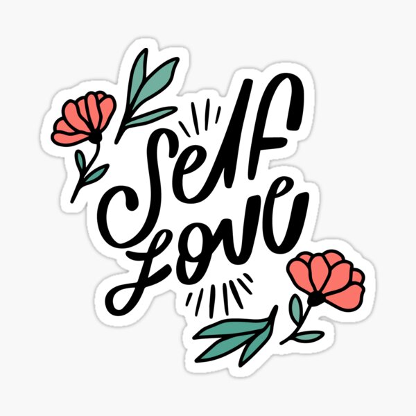 Pegatina «Diseño de letras de amor propio | Amor propio | Cotizaciones ...