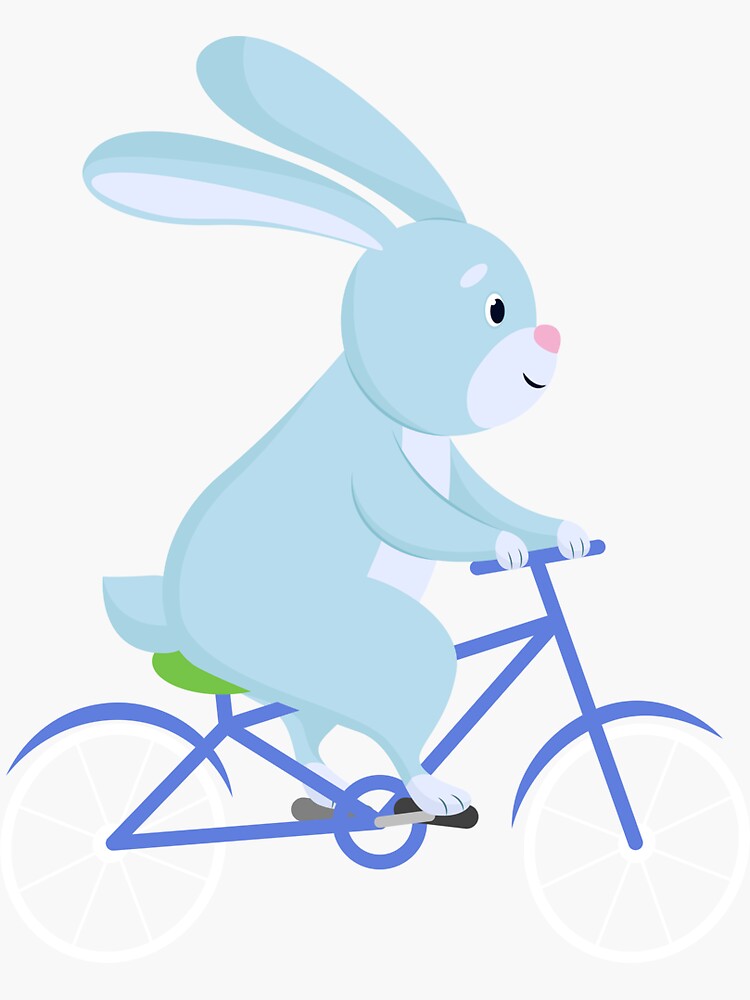 "Cute Bunny Rabbit On Bike Tee, Cycling, Bunny Rabbit Bicycle, for Men ...