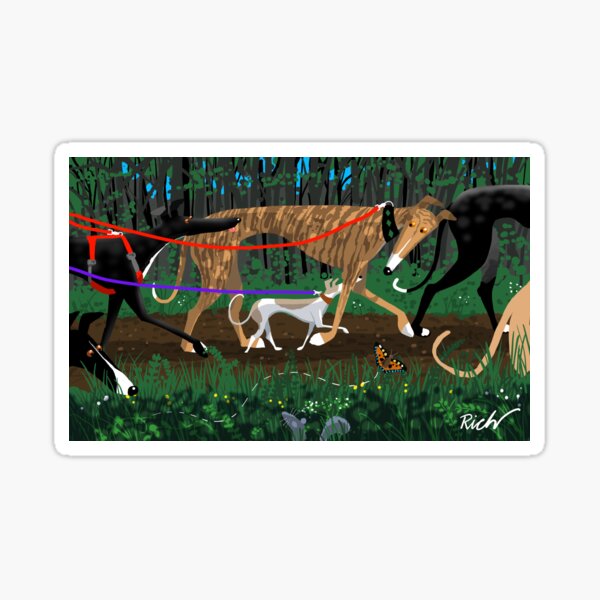 "The Iggy on the Greyhound walk" Sticker for Sale by RichSkipworth ...
