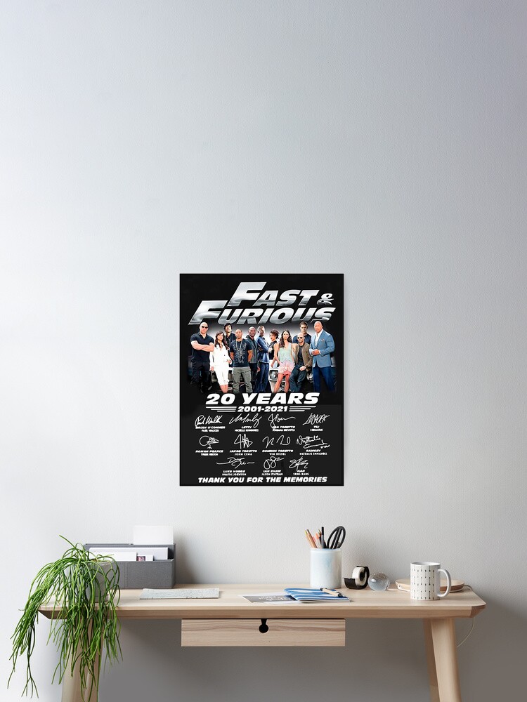 "Fast & Furious 20 Years" Poster for Sale by troyhensley | Redbubble