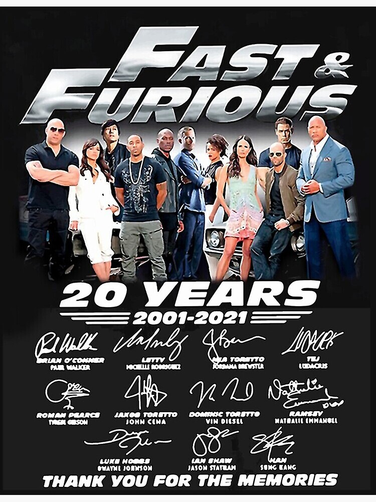 "Fast & Furious 20 Years" Poster for Sale by troyhensley | Redbubble