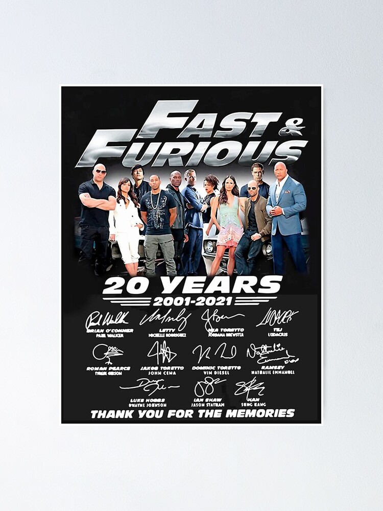 "Fast & Furious 20 Years" Poster for Sale by troyhensley | Redbubble
