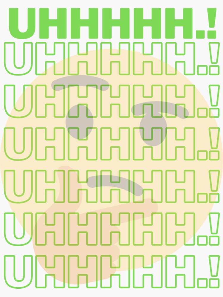 "uhhhhhhh Sticker" Sticker for Sale by LillyByy | Redbubble