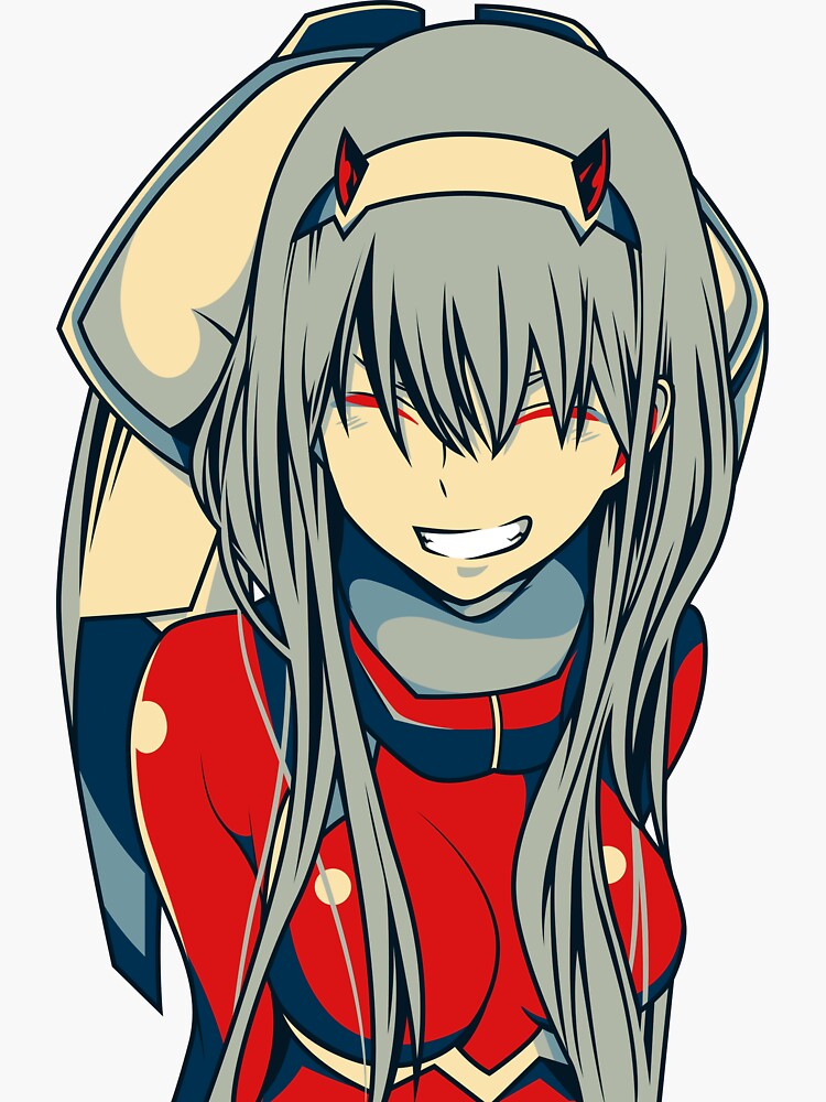 Darling In The Franxx Zero Two Sticker For Sale By Hidayahcreative Redbubble