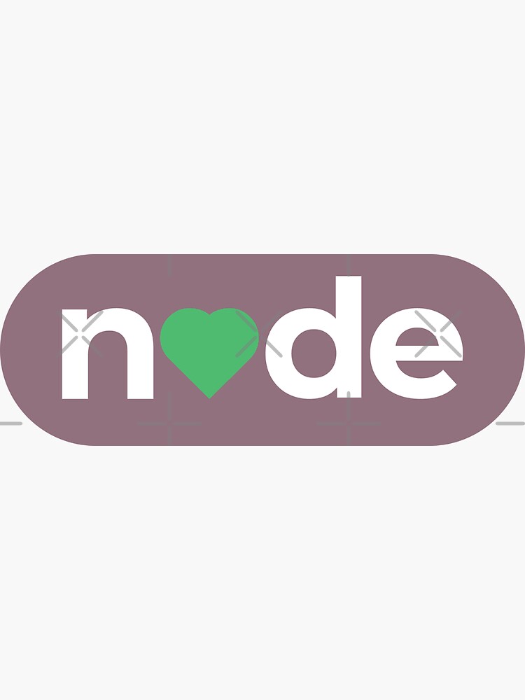 "I Love / Heart Node / Nodejs - For Nodejs Programmers / Coders / Developers" Sticker for Sale ...