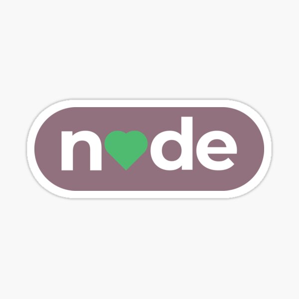"I Love / Heart Node / Nodejs - For Nodejs Programmers / Coders / Developers" Sticker for Sale ...