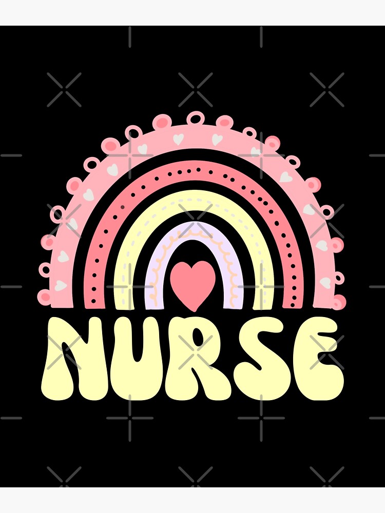 "Nurse Graduate Boho Rainbow" Sticker for Sale by MyaasShop | Redbubble