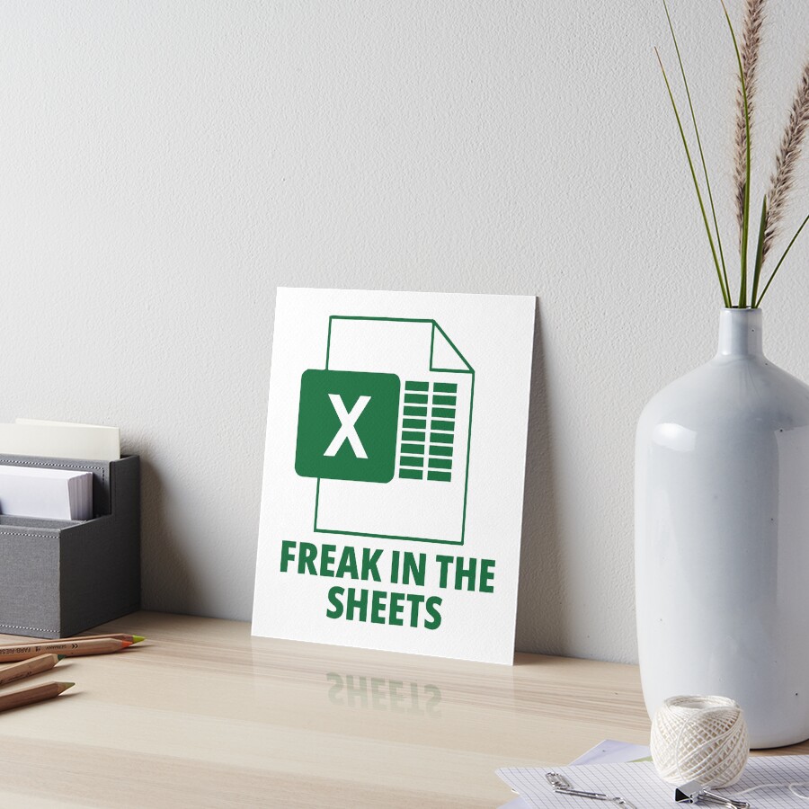 "Excel Freak in the Sheets - Funny Excel Design" Art Board Print for ...