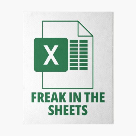 "Excel Freak in the Sheets - Funny Excel Design" Art Board Print for ...