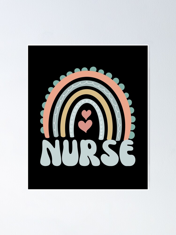 "Nurse Graduate Boho Rainbow" Poster for Sale by MyaasShop | Redbubble