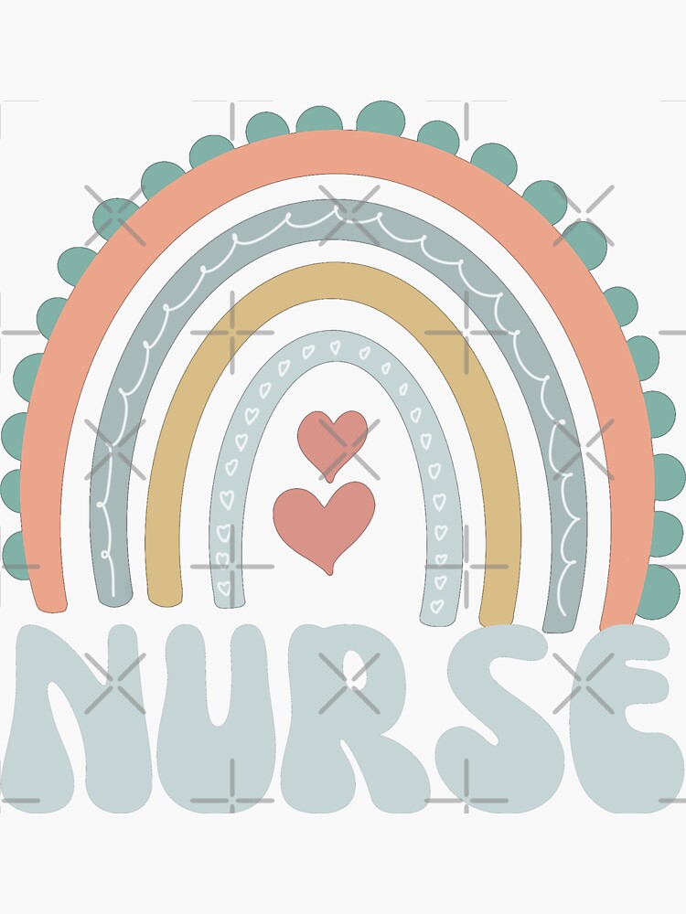 "Nurse Graduate Boho Rainbow" Sticker for Sale by MyaasShop | Redbubble