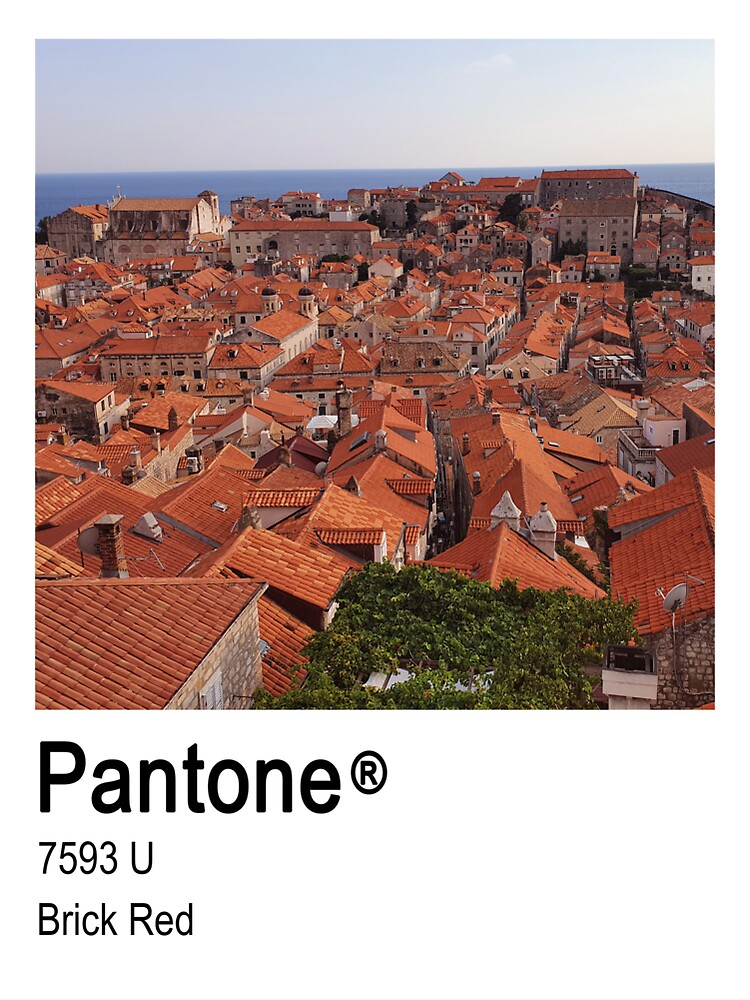 "Pantone Brick Red" Sticker for Sale by CameraO | Redbubble
