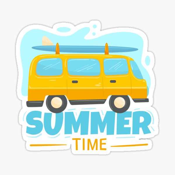 "Summer Time, Let's Go Surfing" Sticker for Sale by PixyStickers ...