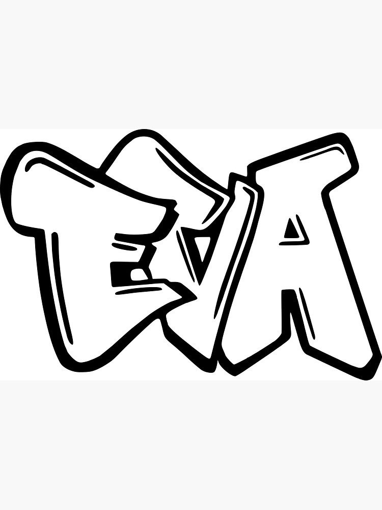 "Eva - Graffiti Name Design" Sticker for Sale by NameThatShirt | Redbubble