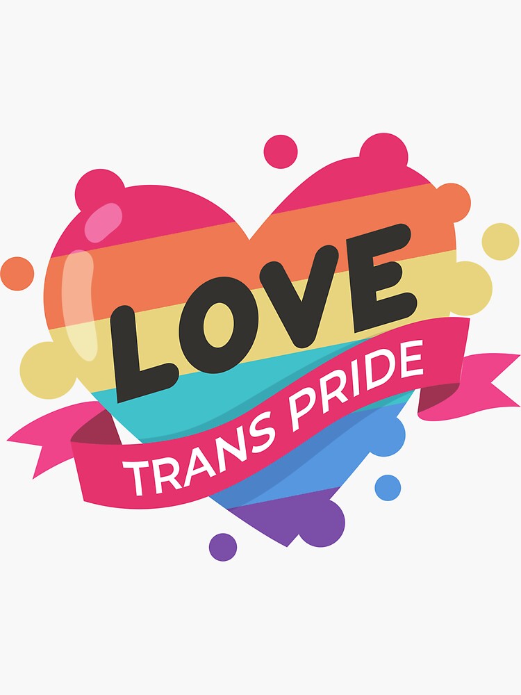 "Love For Trans Pride" Sticker for Sale by PixyStickers | Redbubble