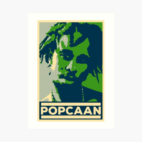 "Jamaica Icons | POPCAAN | HOPE Poster | Famous Jamaican Singer" Art ...