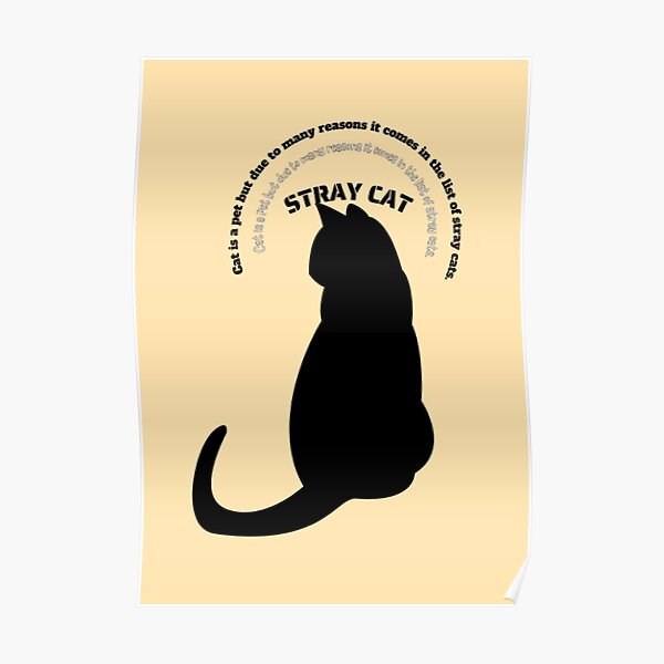 "Stray Cat Logo" Poster for Sale by Javedempire | Redbubble