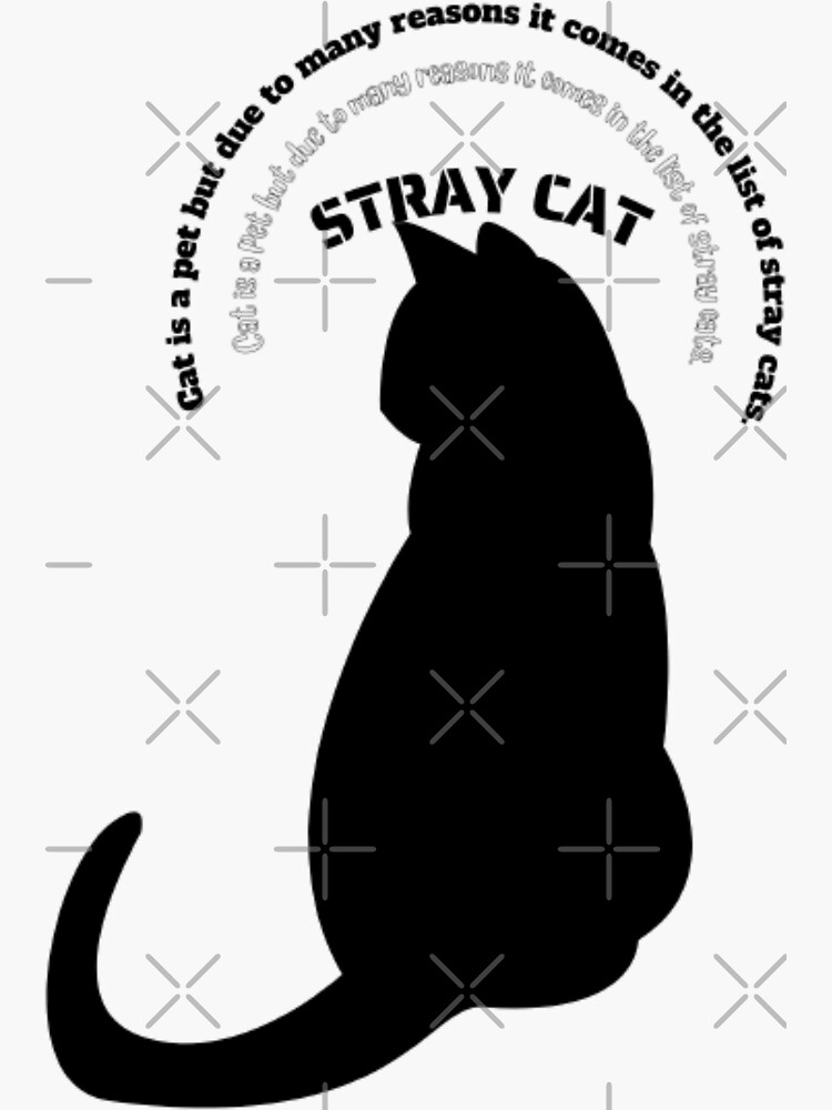 "Stray Cat Logo" Sticker for Sale by Javedempire | Redbubble