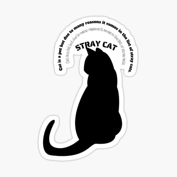 "Stray Cat Logo" Sticker for Sale by Javedempire | Redbubble