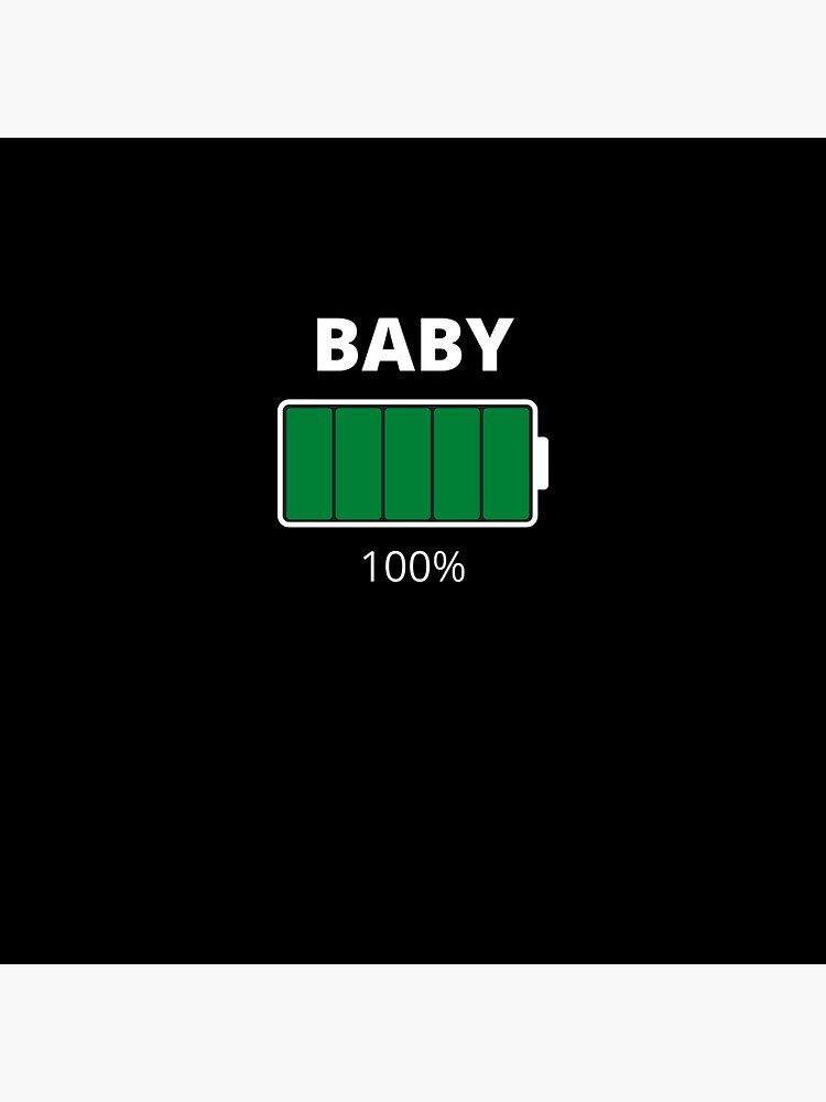 "Baby fully charge 100%" Sticker for Sale by ronmccray54 | Redbubble