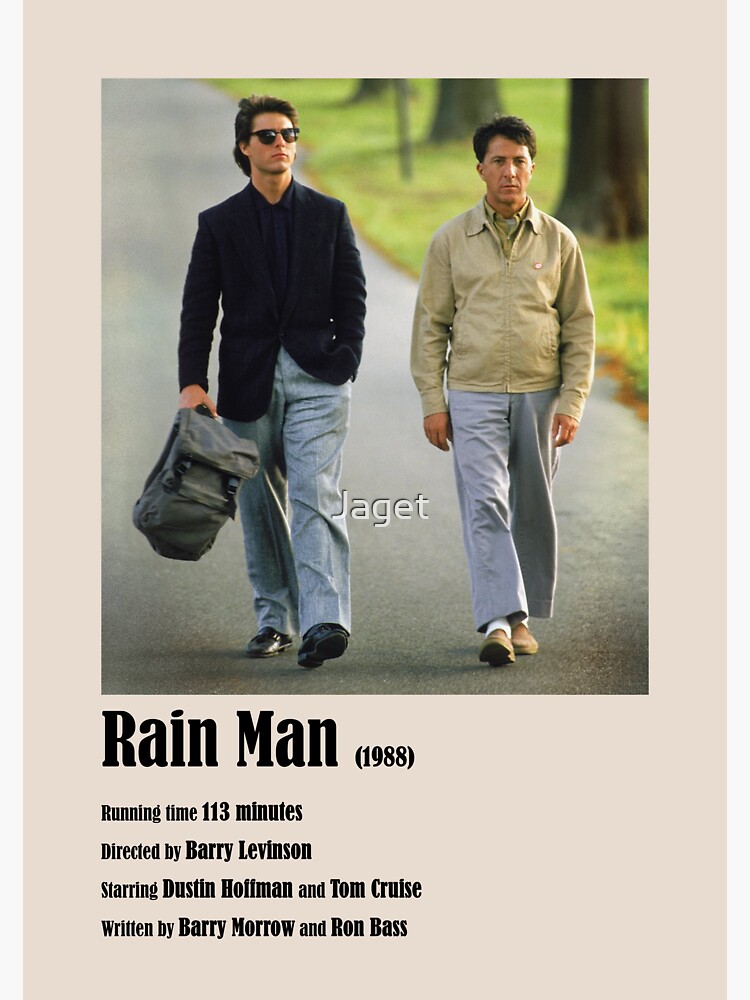 "Rain Man movie poster" Sticker for Sale by Jaget | Redbubble
