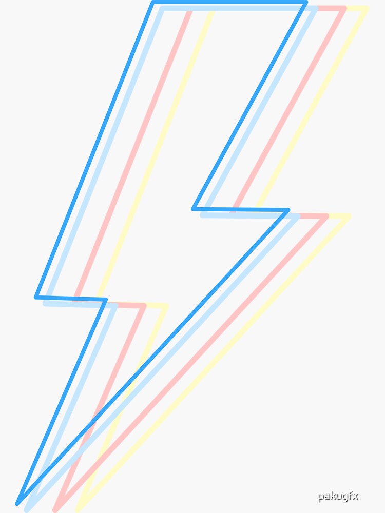 "Retro thunder bolt - Retro lightning bolt" Sticker for Sale by pakugfx ...