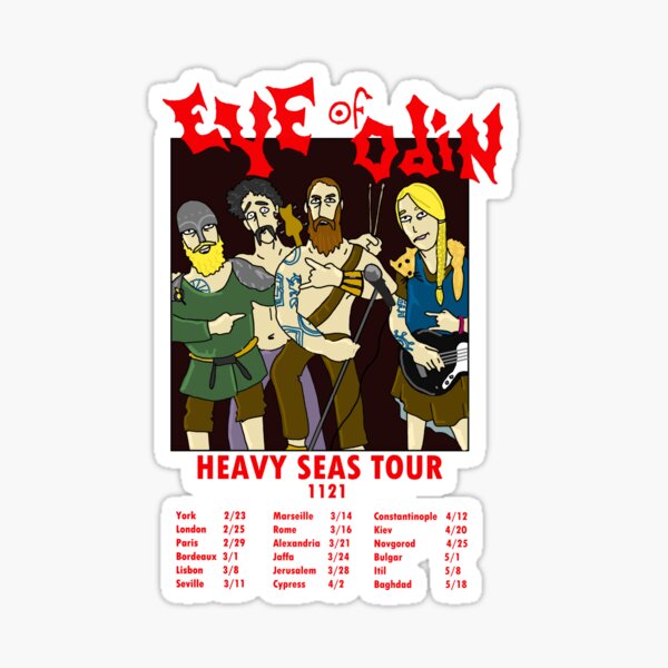 "Norse World Tour" Sticker for Sale by EasleyDesigns | Redbubble