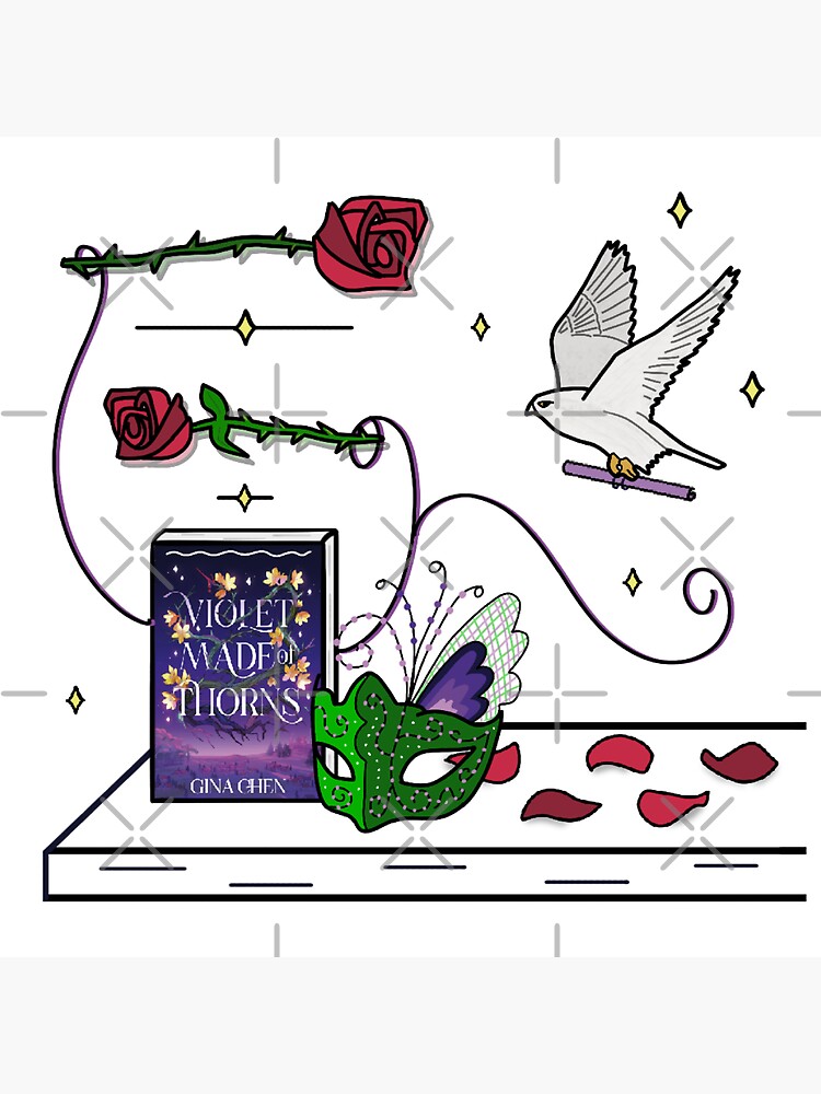 "Violet Made Of Thorns - Gina Chen" Sticker for Sale by bookshelfsketch ...