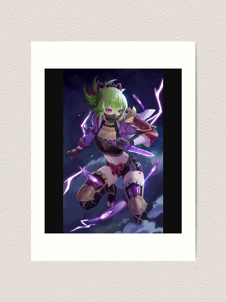 "Kuki Shinobu Genshin Impact Chibi Stickers Set Sticker" Art Print for ...