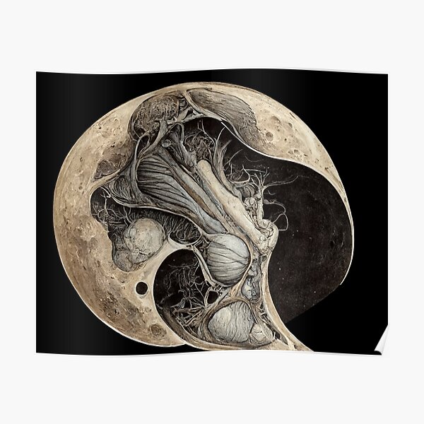 "Moon Anatomy" Poster for Sale by Daemonrat | Redbubble