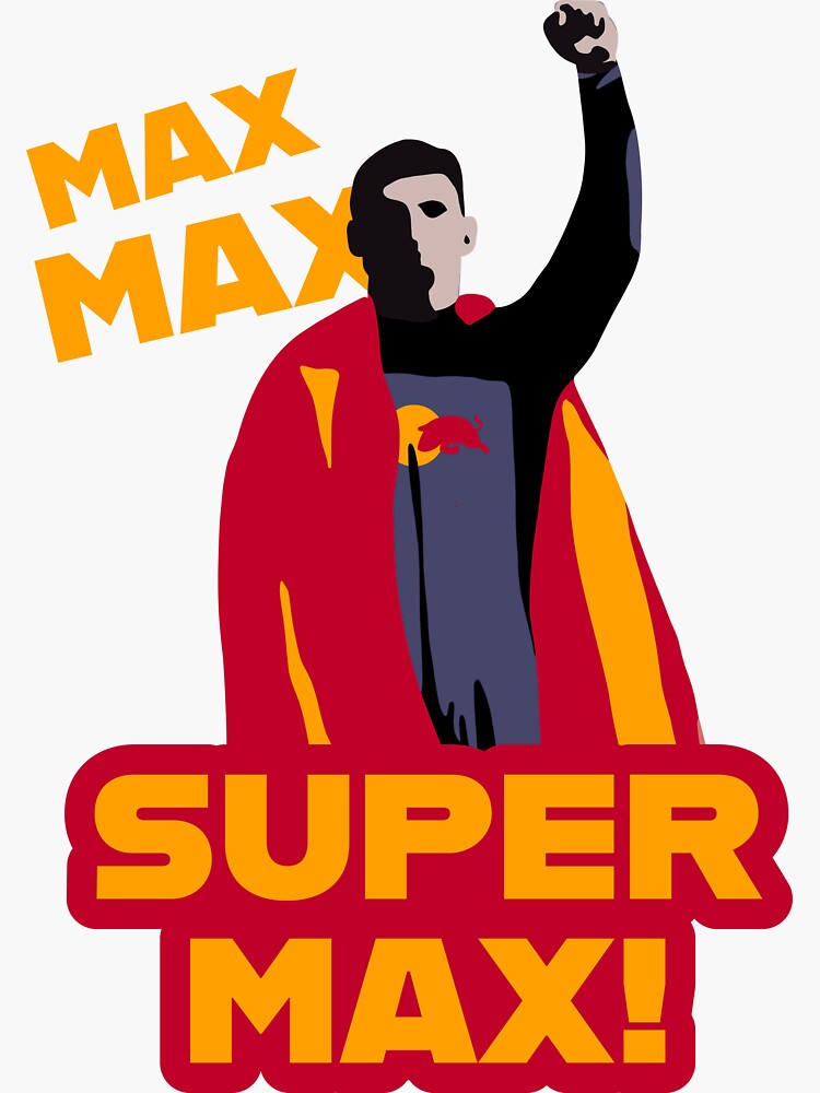 "Max Max Super Max - F1" Sticker for Sale by TVSeriesManiacs | Redbubble
