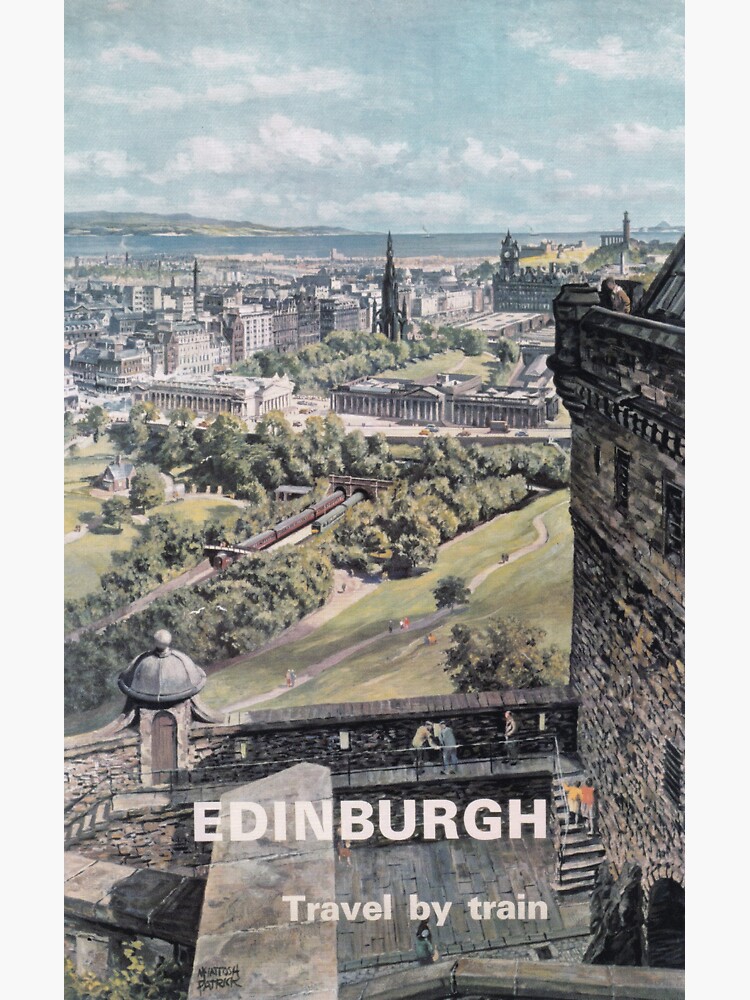 "Edinburgh, Scotland - Vintage Railway Travel Poster - 1955-1965 ...