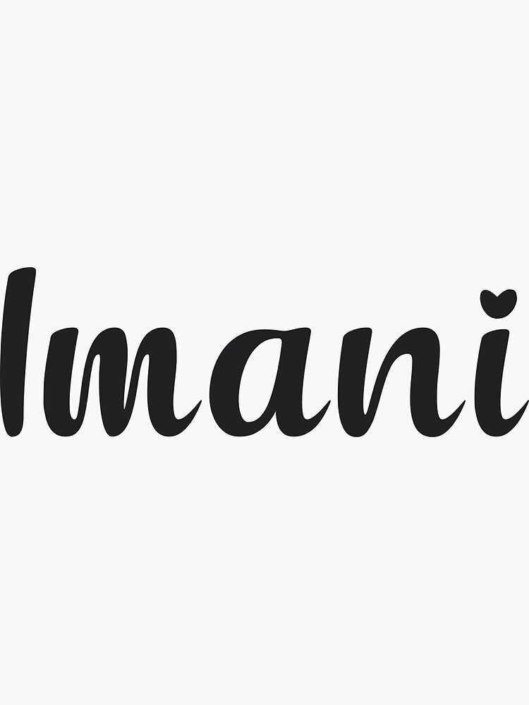 "Imani" Sticker for Sale by 99Posters | Redbubble