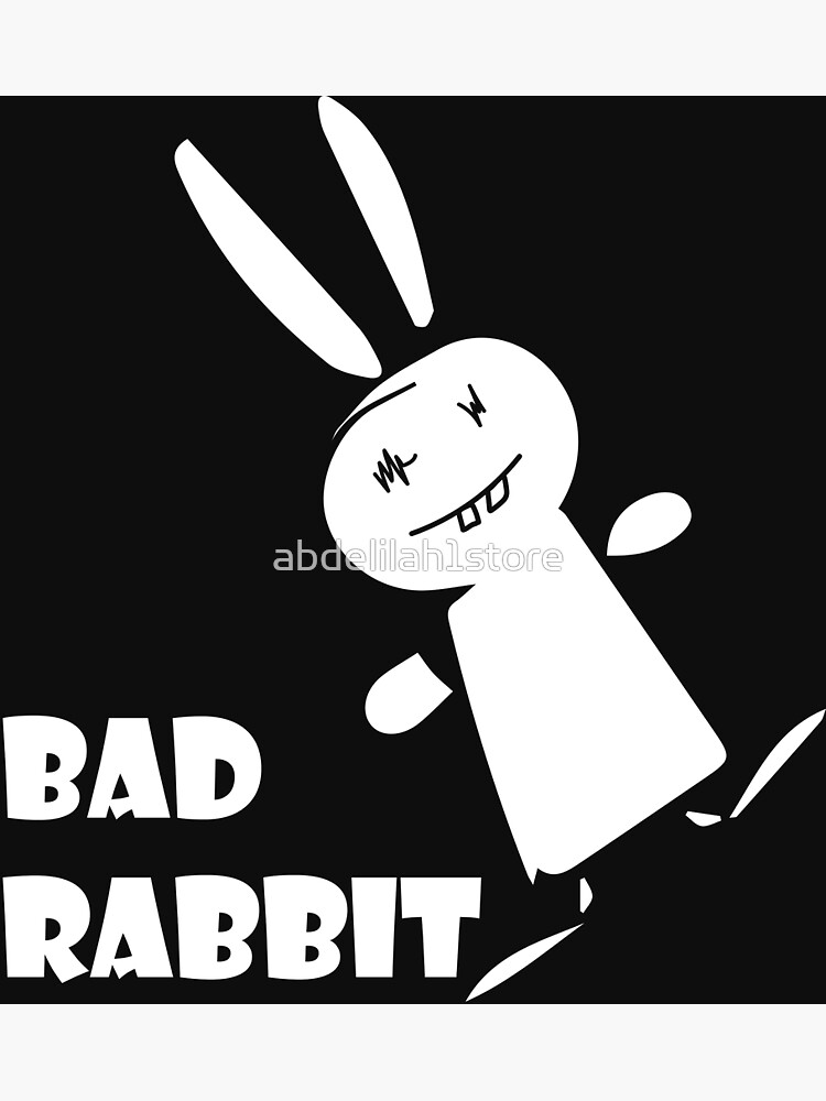 Póster «Bad Rabbit - logotipo de bad bunny - conejito travieso ...