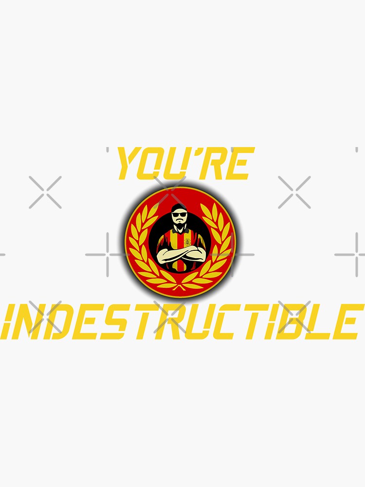"Indestructible - Red" Sticker for Sale by Kakker4Life | Redbubble