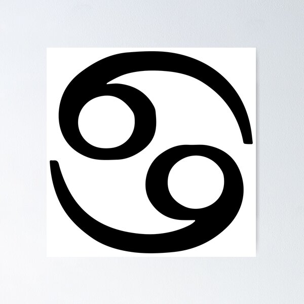 "Cancer Symbol Zodiac Astrology Birth Sign " Poster for Sale by ...