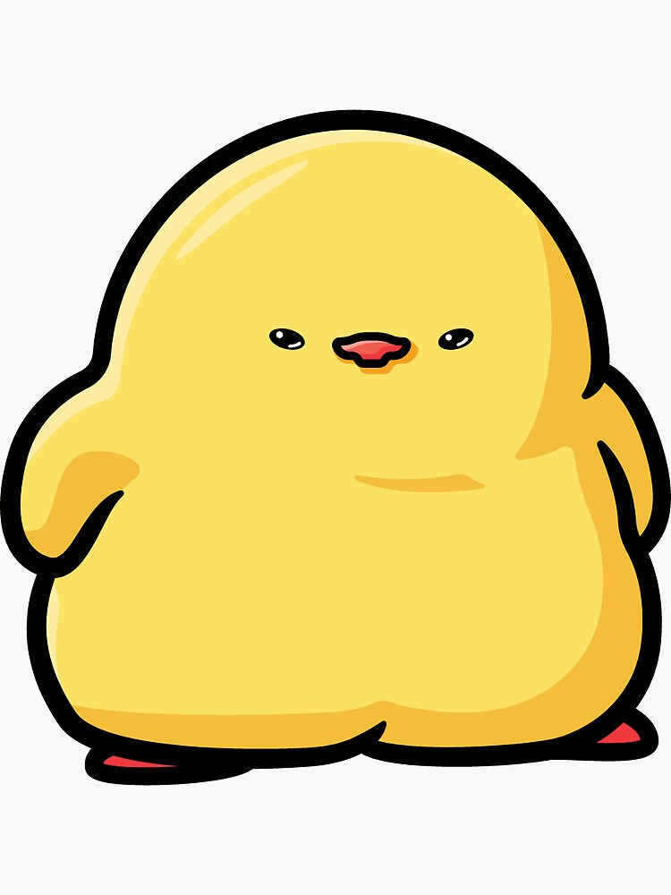 "sweet kawaii angry fat duck design" Sticker for Sale by Erenartt ...