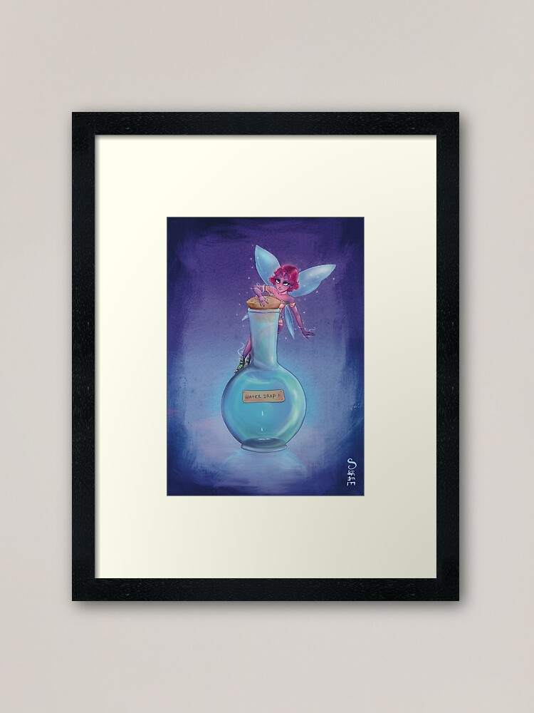 Impression encadrée « water drop fairy », par soofette | Redbubble
