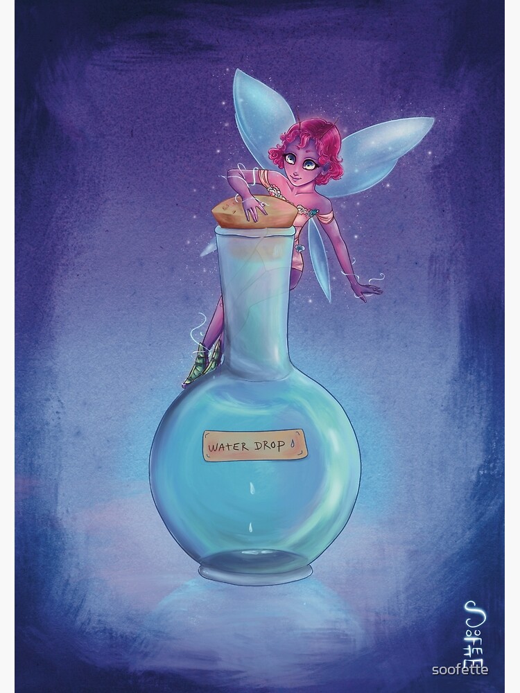 Impression encadrée « water drop fairy », par soofette | Redbubble