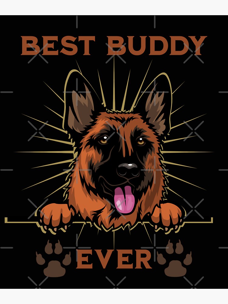 "Best Buddy Ever German shepherd" Sticker for Sale by Dzery100 | Redbubble