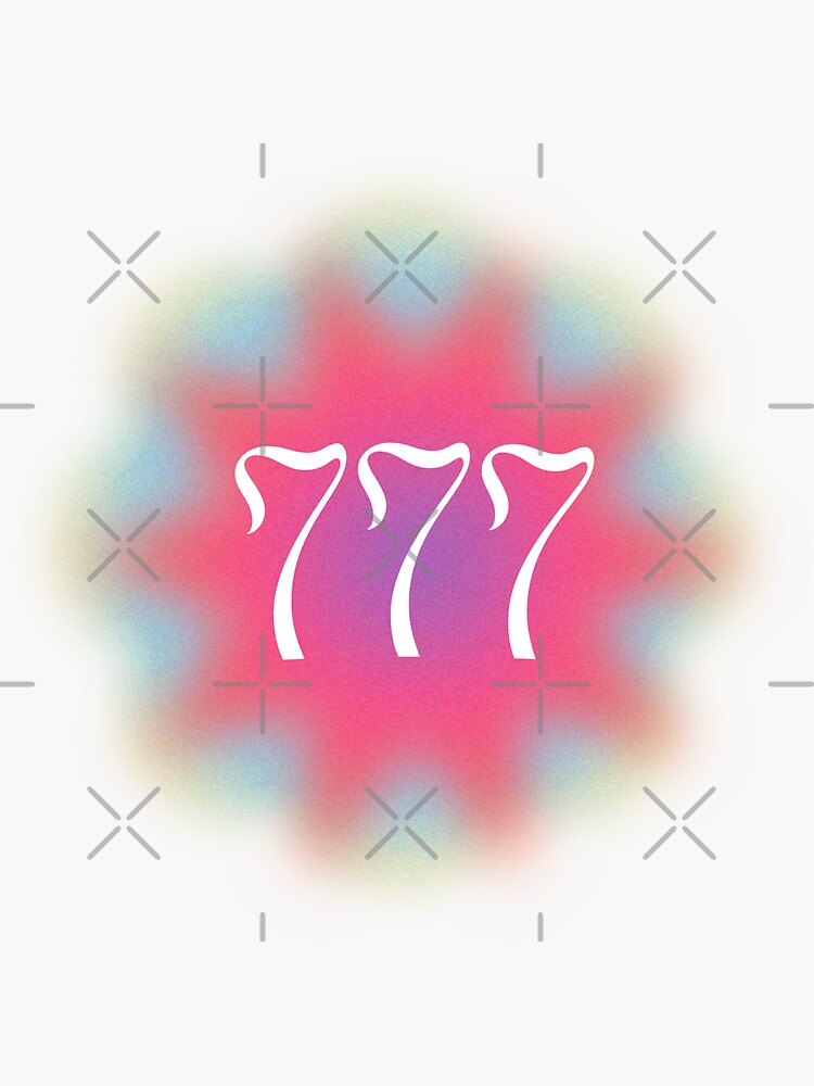 "angel number 777" Sticker for Sale by Hilosh | Redbubble