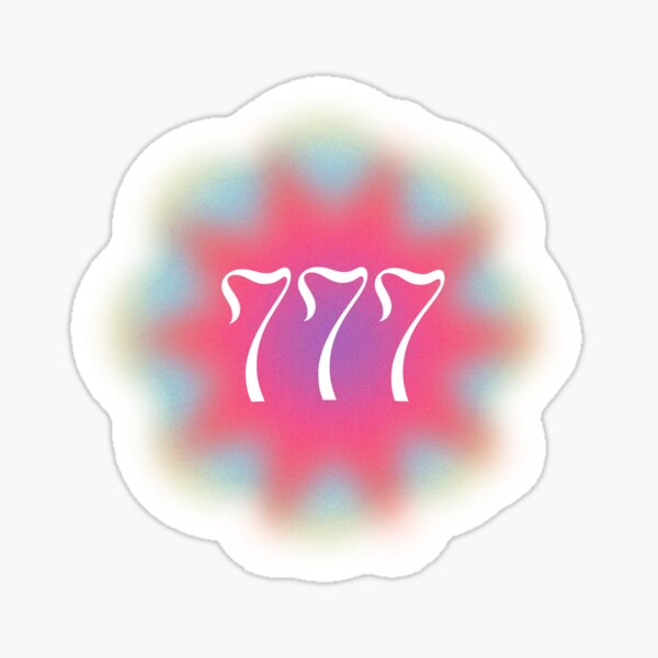 "angel number 777" Sticker for Sale by Hilosh | Redbubble