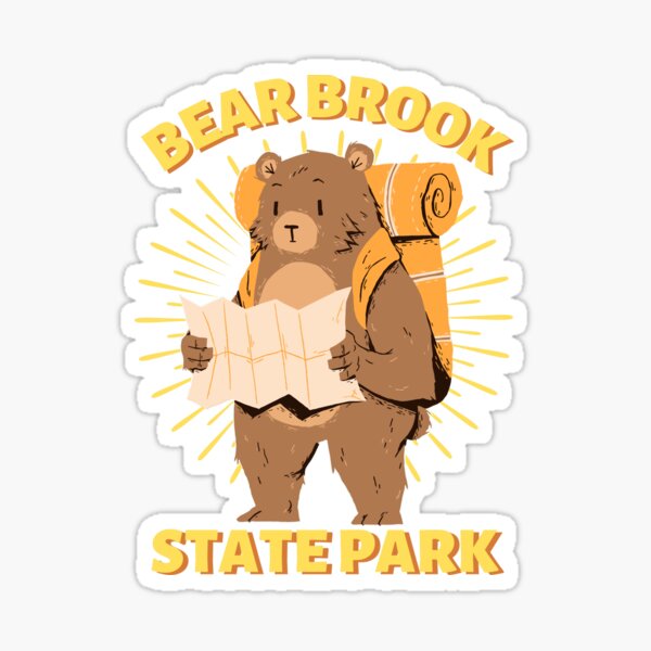 "Bear Brook State Park Camping Bear" Sticker for Sale by caringiscool ...