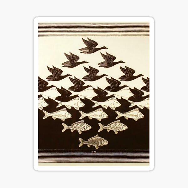 "M.C. Escher" Sticker for Sale by EDUOARDOART | Redbubble